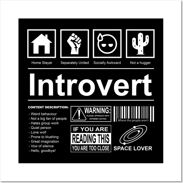 Introvert Label Introvert Posters And Art Prints Teepublic